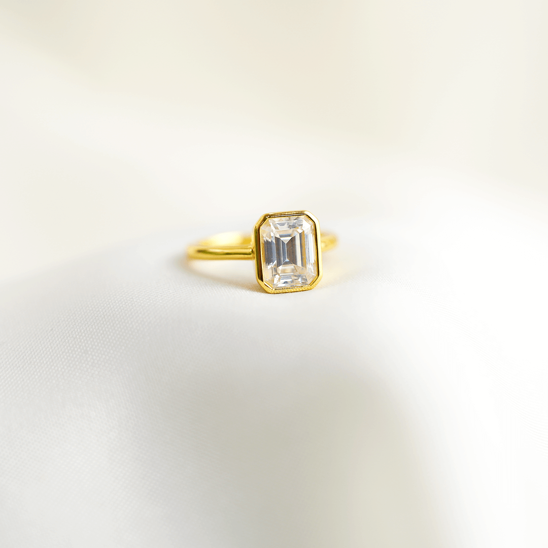 Emerald Bezel Solitaire