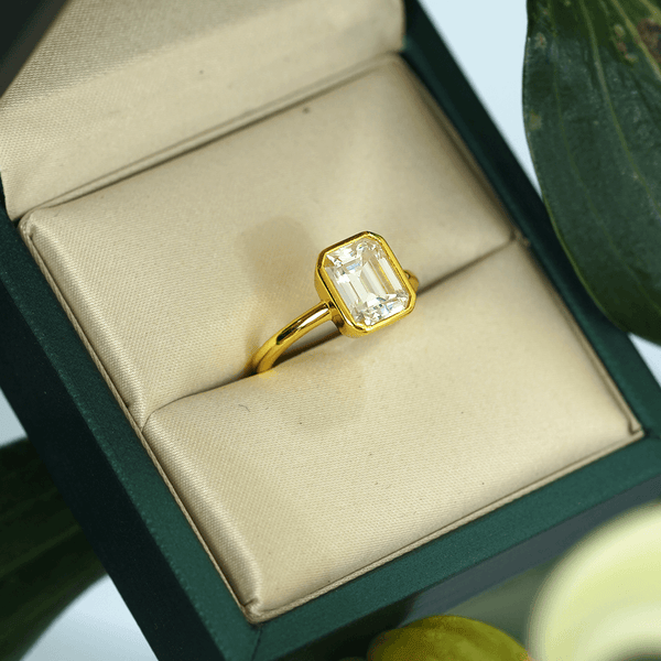 Emerald Bezel Solitaire