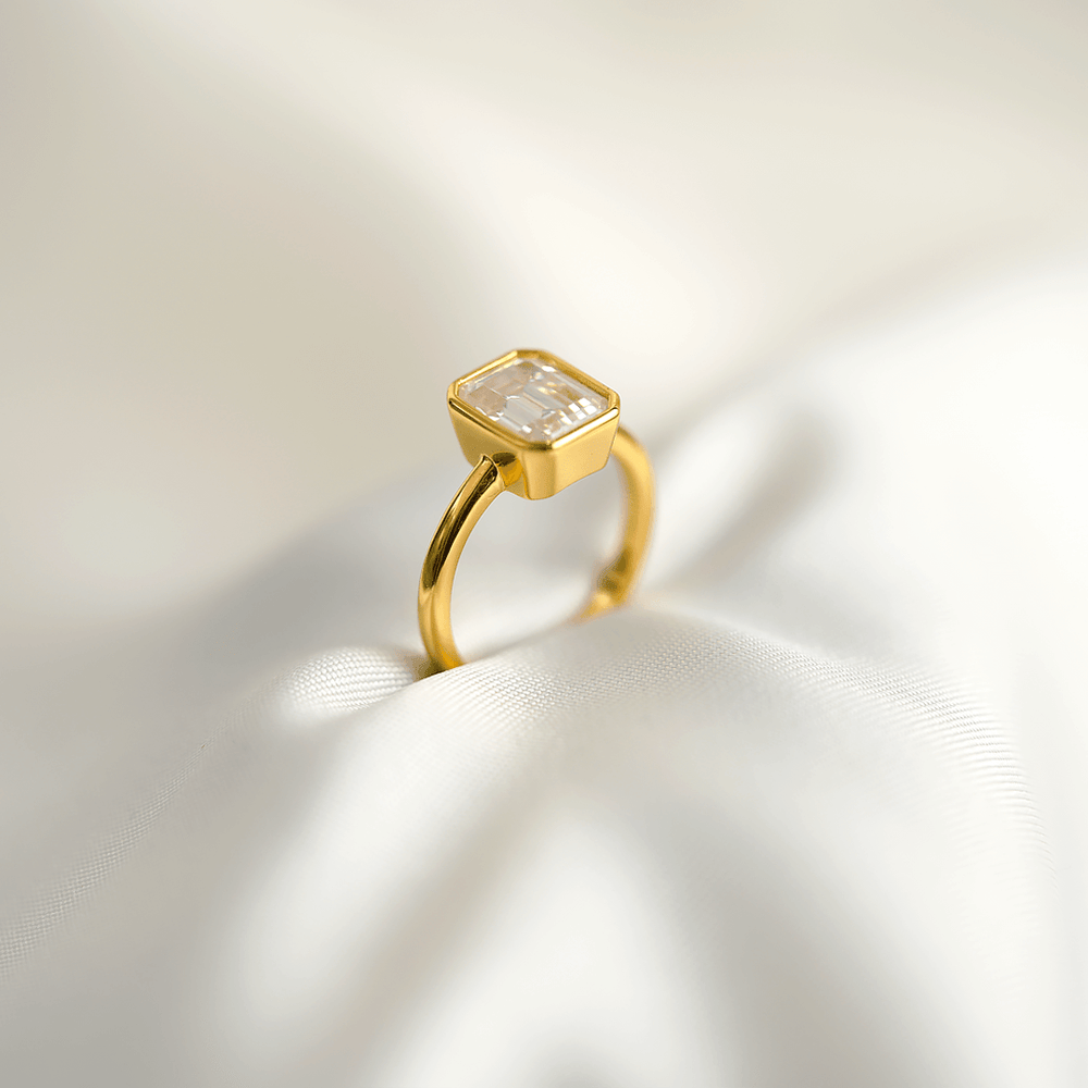 Emerald Bezel Solitaire