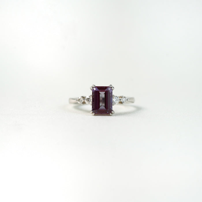 Esme Emerald Cut Ring (Alexandrite)