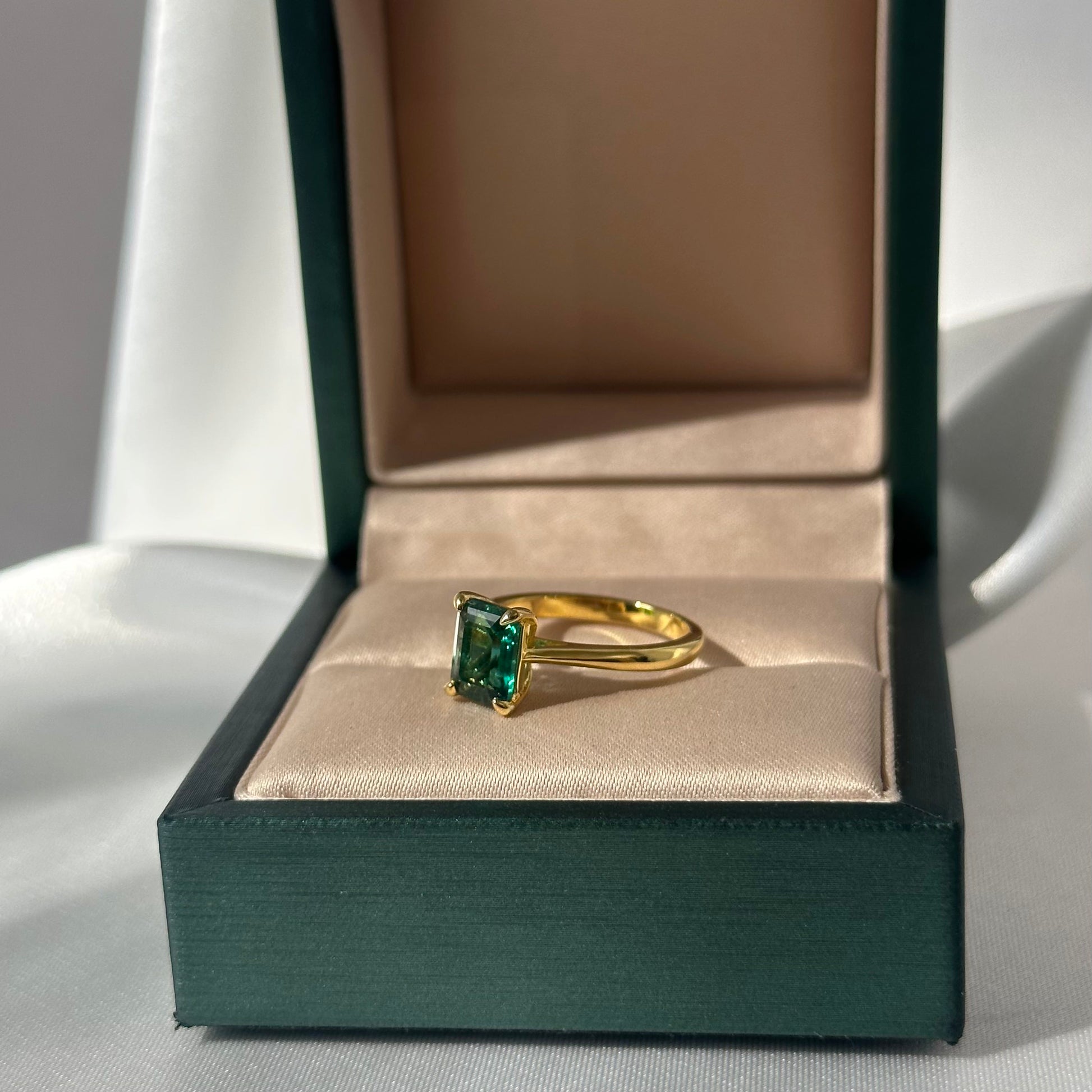 Lab Emerald Solitaire (Emerald Cut) – Pristine Paradigm