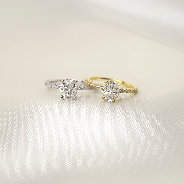 Oval Cut Pavé Setting Ring