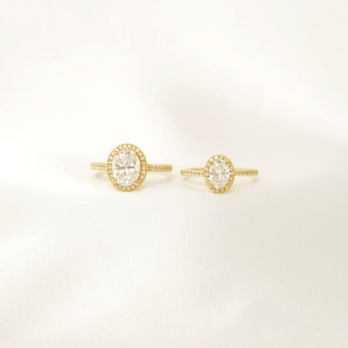 Oval Halo Pavé Ring